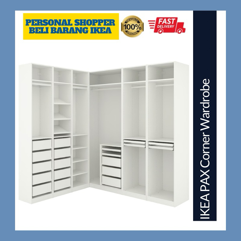 IKEA PAX Corner Wardrobe Almari Baju | Shopee Malaysia