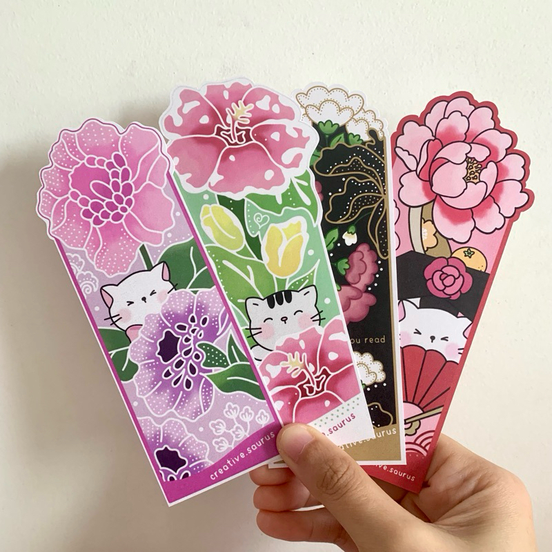 Bloom Batik Bookmarks | Flower Bookmarks | Cute Batik Bookmark | Shopee ...