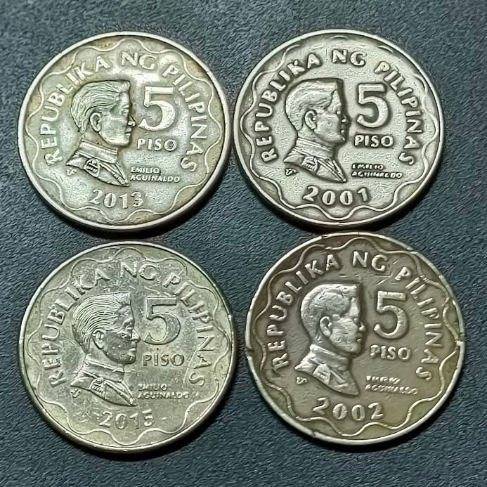 Philippines 5 Piso Coin 1993 ( 4 Coins ) | Shopee Malaysia