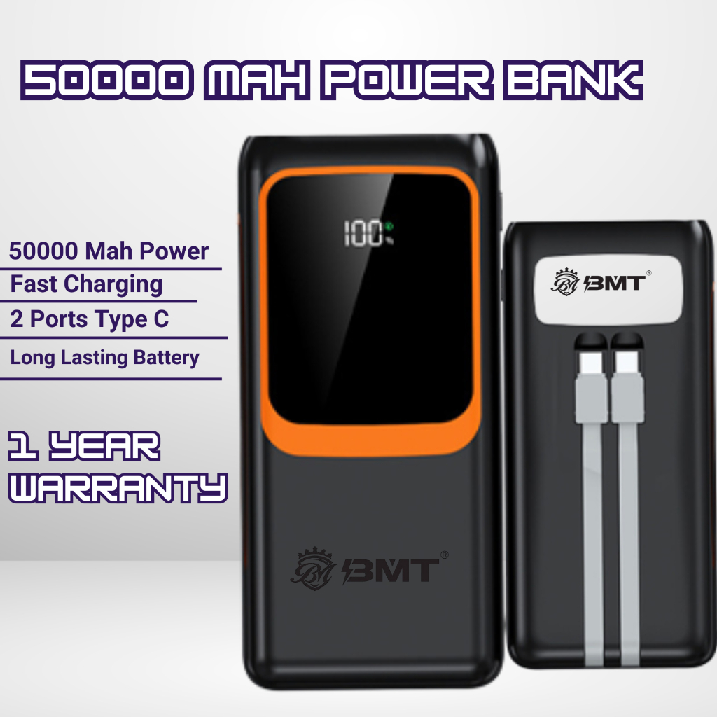 BMT T-70 PowerBank 50000mAh Fast Charging PowerBank Iphone Andriod Type ...