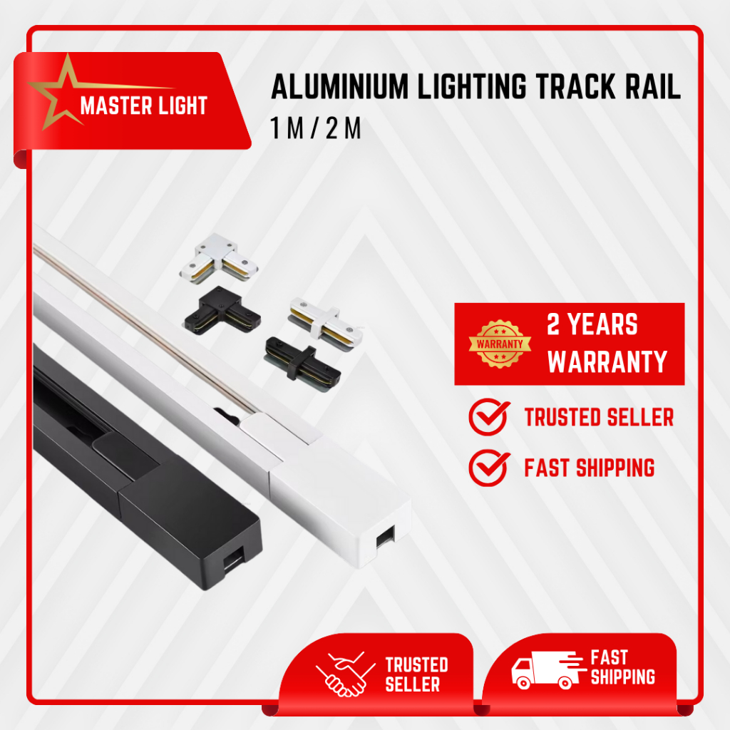 LIGHTING TRACK, LED TRACK LIGHT RAIL SYSTEM, 1M/2M (ALUMINIUM/FULL ...