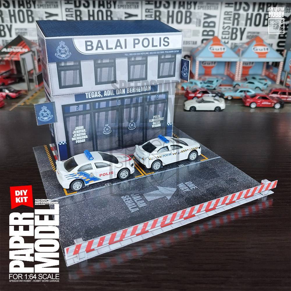 1:64 Balai Base #A1 - Diorama Paper Model Speedstar hobby | Shopee Malaysia