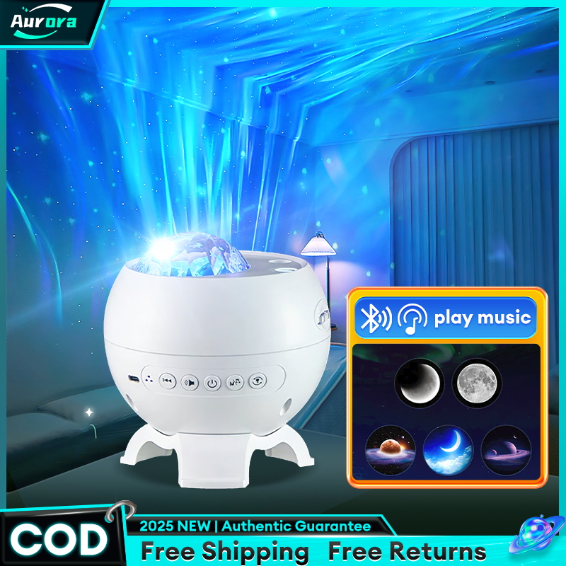 Galaxy light Projector Aurora Starry Sky Night Light Bluetooth Speaker ...