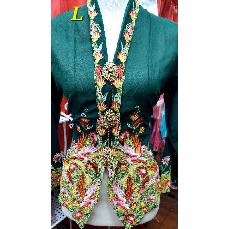 Kebaya Sulam Nyonya Embroidery Traditional Hand Made (L) | Shopee Malaysia