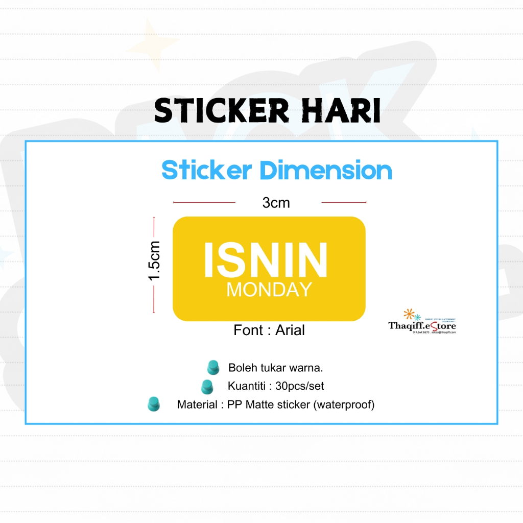 BACK TO SCHOOL sticker hari custom colour | Shopee Malaysia
