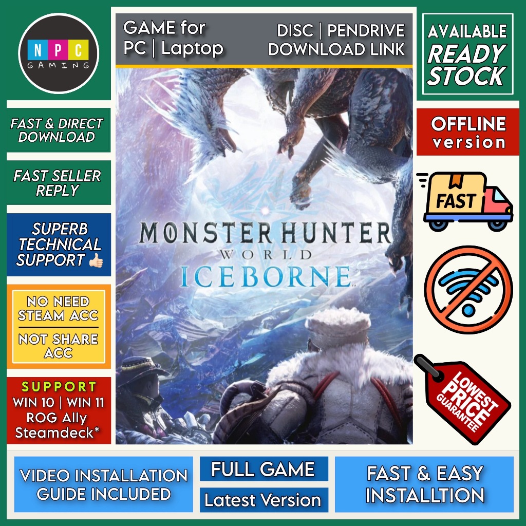 [PC Game] Monster Hunter World Iceborne Master Edition (v15.11.01 + All DLC) - Offline [Disc ...