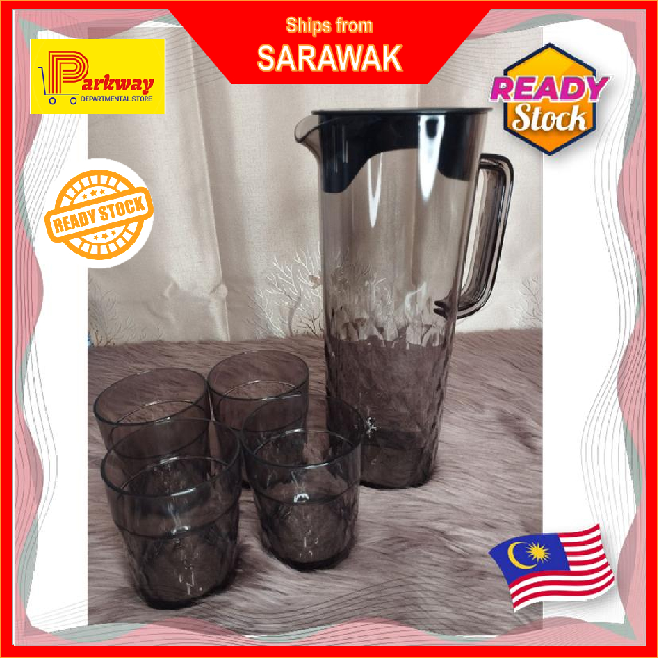 🔥HIGH QUALITY🔥 2L Water Jug+Cup Set/Glass Juice Jar / Water Jug (1 Jug ...
