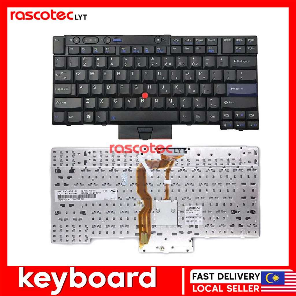 Lenovo ThinkPad T410 T420 T510 T520 W510 W520 X220 Laptop Keyboard (No ...