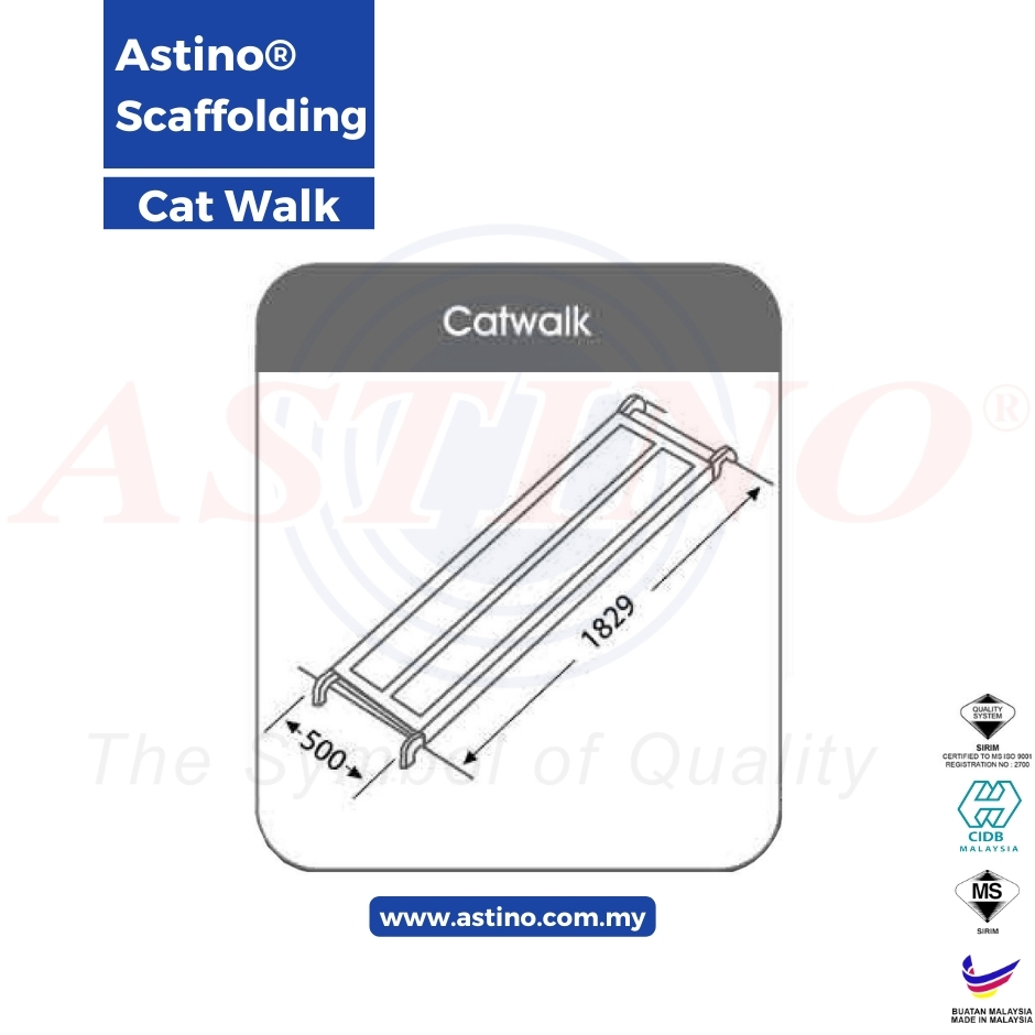 ASTINO CATWALK SCAFFOLDING ( 1 SET FOR 2 PCS )CIDB APPROVED ( 29.2 KG X ...