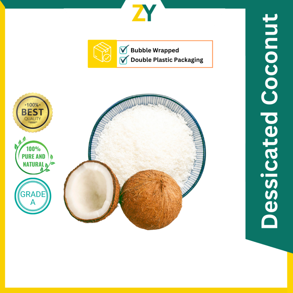 Dessicated Coconut Pure Kelapa Parut Kering Tulen 100g 200g 300g 400g 500g 600g 700g 800g 900g ...