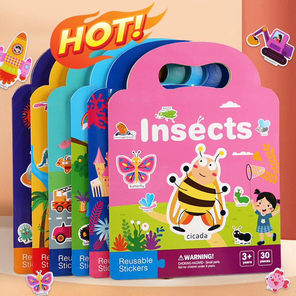 Reusable Sticker Book For Kids / Reusable Jelly Sticker Early Learning ...