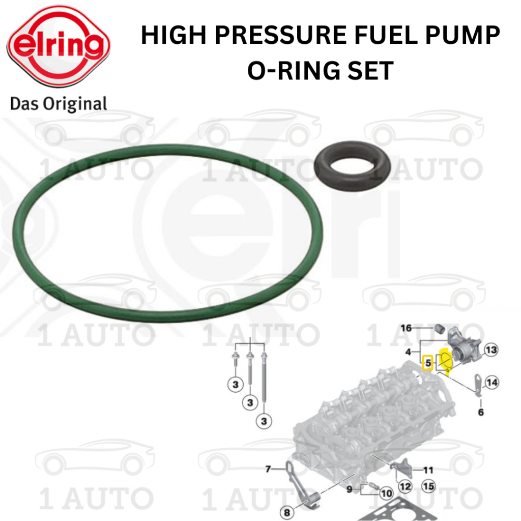 ELRING GERMANY HIGH PRESSURE FUEL PUMP O-RING SET BMW N13 ENGINE F20 F30 316i MINI COOPER R56 ...