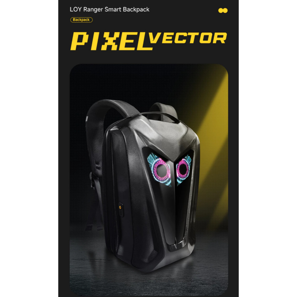 LOY Pixel Vector Led Eyes Backpack with Waterproof and customizable ...