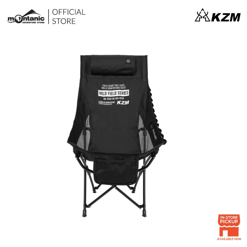 KZM Field Trekker Chair High - 80kg Capacity Portable Folding Kerusi ...