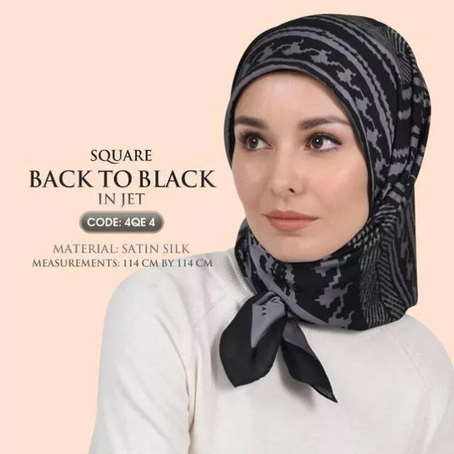 [READY STOCK] - Naelofar Hijab Square Back to Black Series In Jet ...