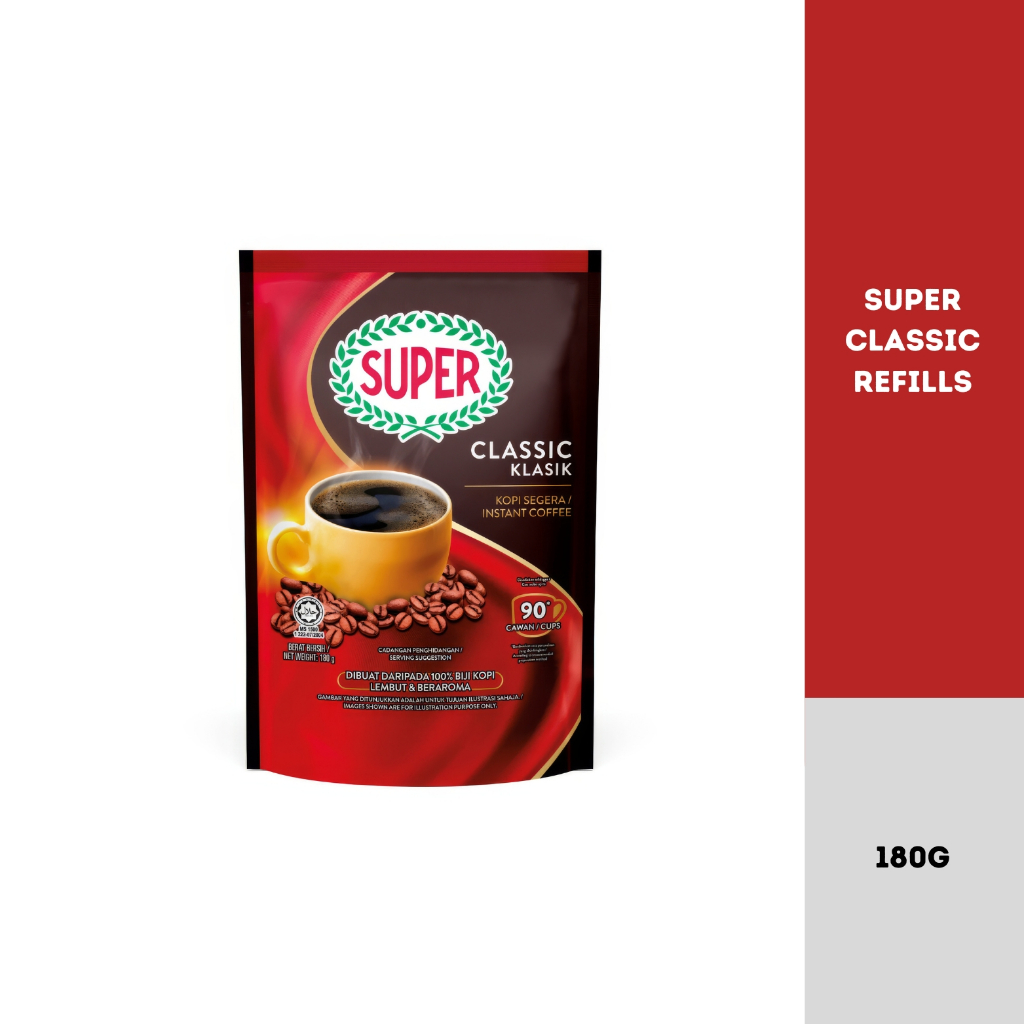 Super Classic Instant Pure Coffee Refill 180g | Shopee Malaysia