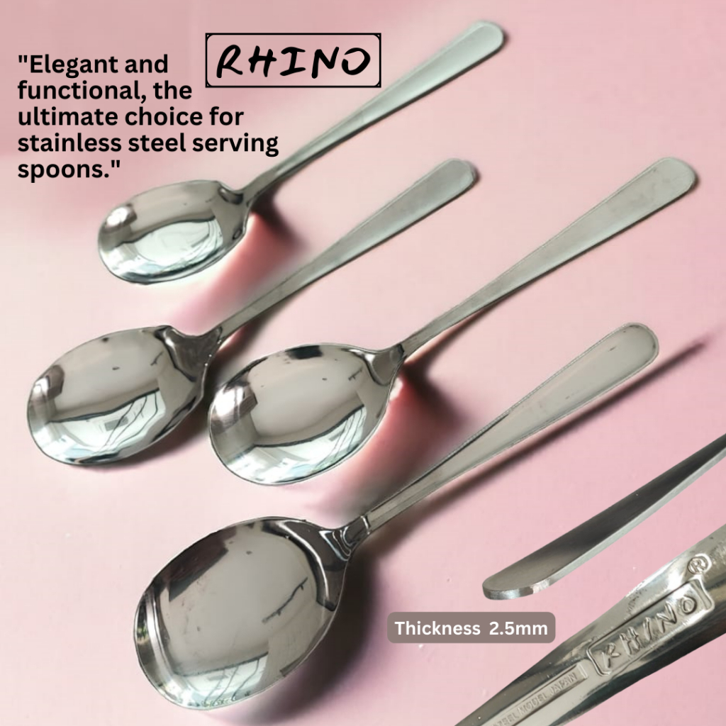 Stainless Steel Rhino Serving Spoon Rice Spoon / Senduk Besi / Senduk ...