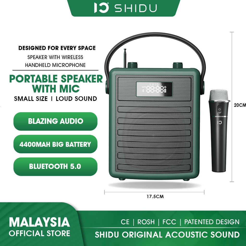 SHIDU SD-H11 Portable Speaker Karaoke Set | Wireless Handheld ...