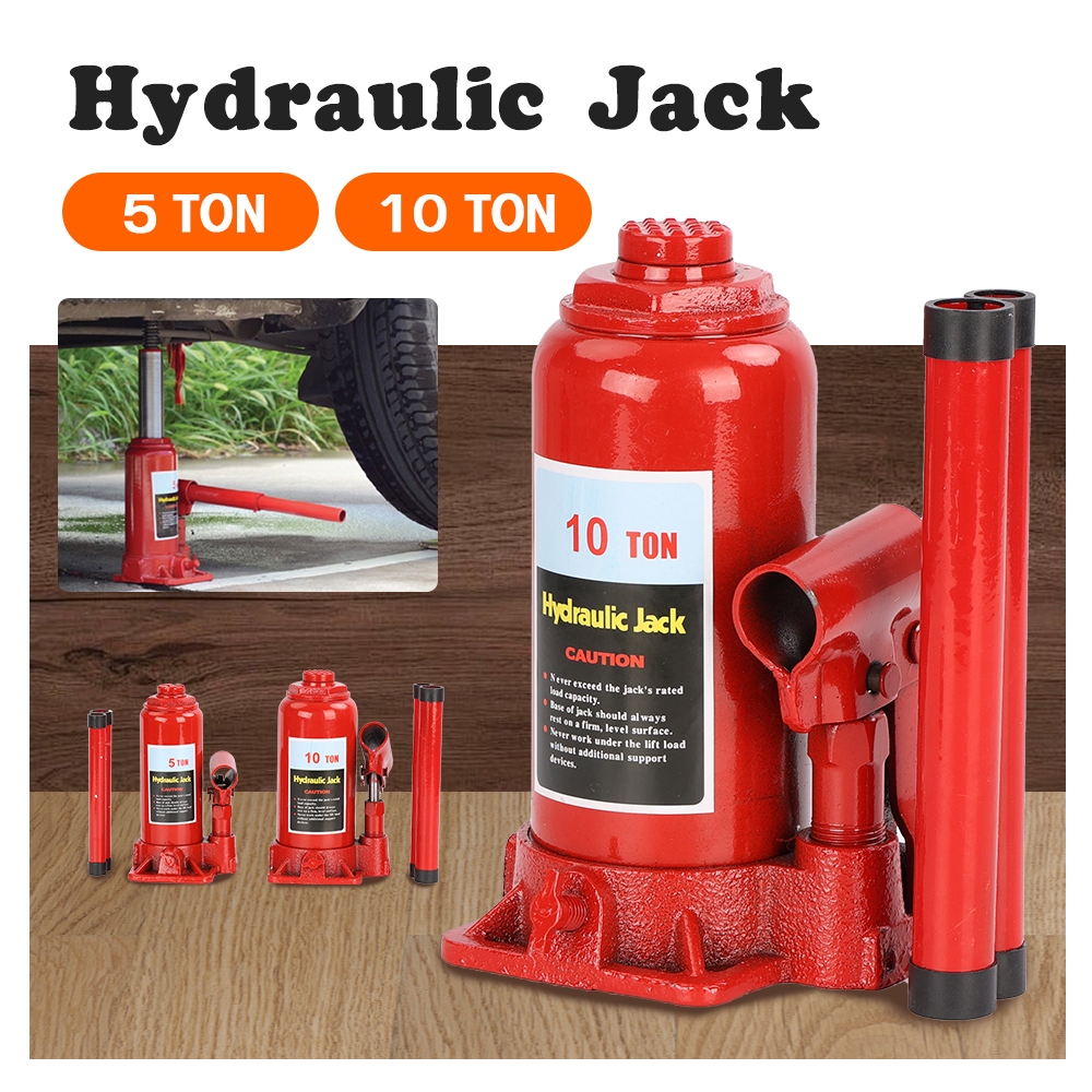 NEW 100% 5 10 Tons Hydraulic Jack Car Jacks Tools Heavy Duty Bottle ...