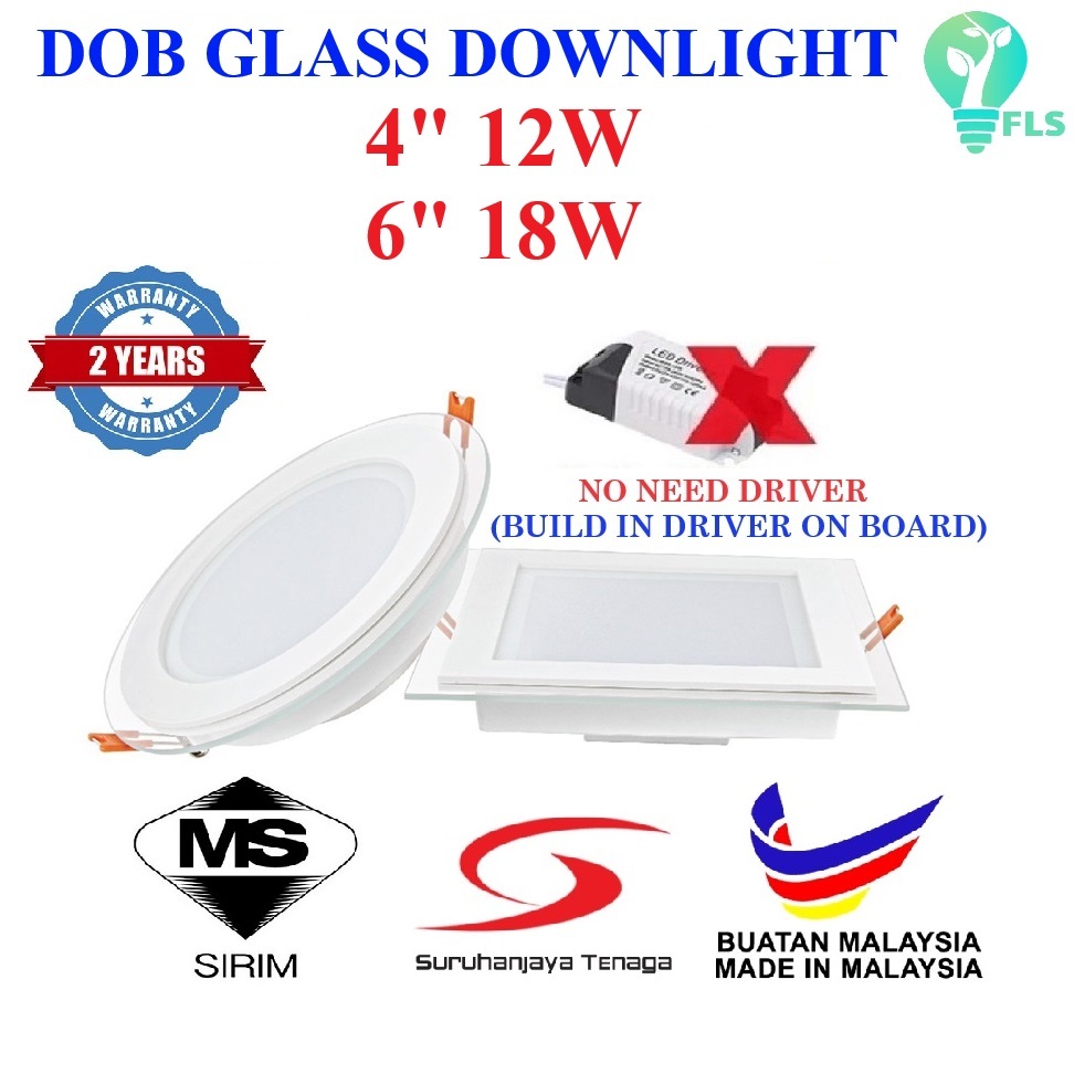 [WHOLESALE] SIRIM GLASS LED Downlight 12W 18W Downlight Ceiling Round ...