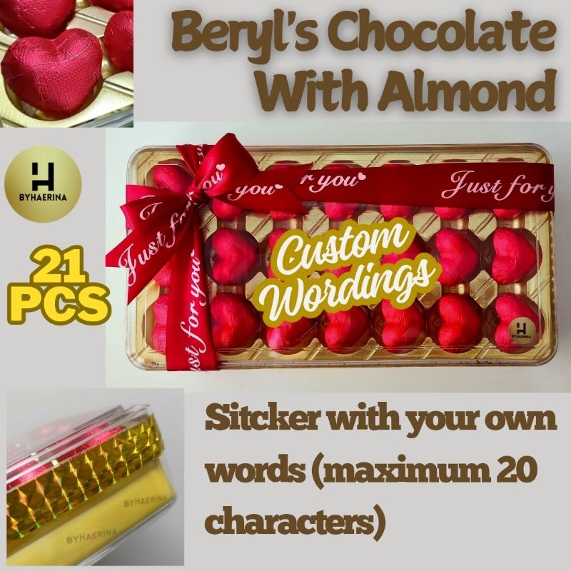 Chocolate Gift 21pcs (Custom Words) | Beryl's Homemade | byHaerina ...