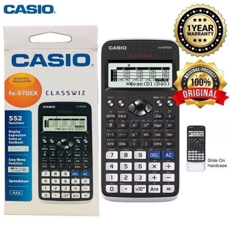 Casio Scientific Calculator fx-570EX CLASSWIZ Saintifik Original ...