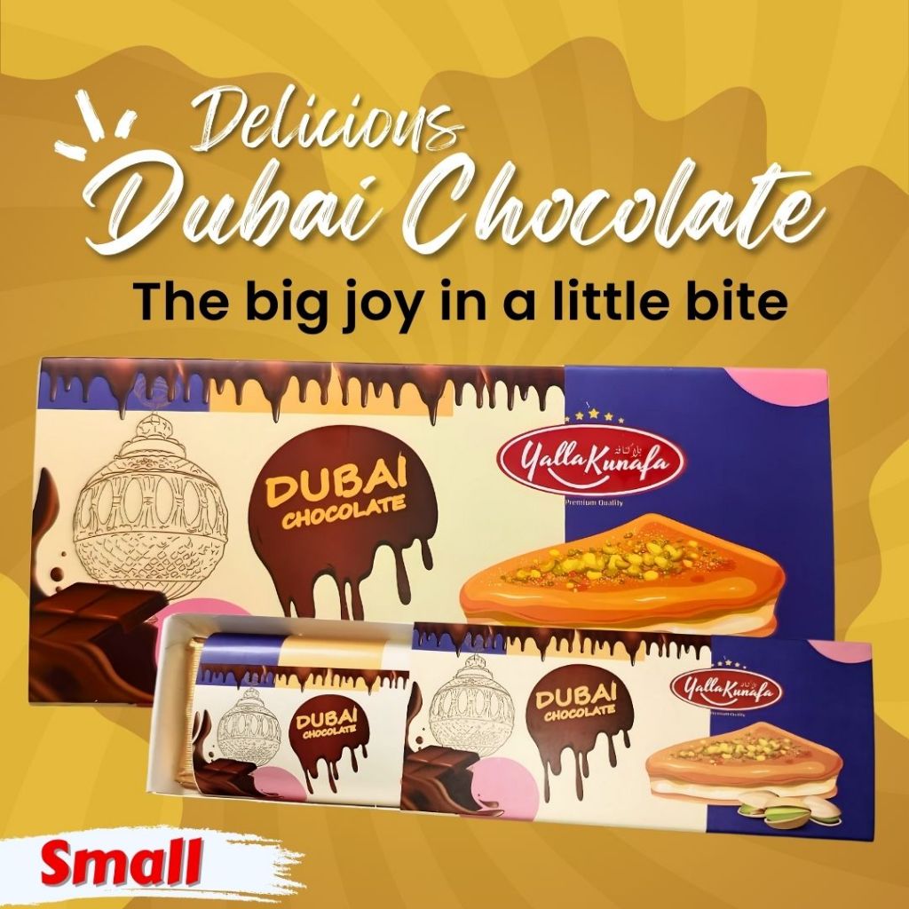 Halal Pistachio Chocolate Dessert Kunafa Mini Size Viral Chocolate Bar ...