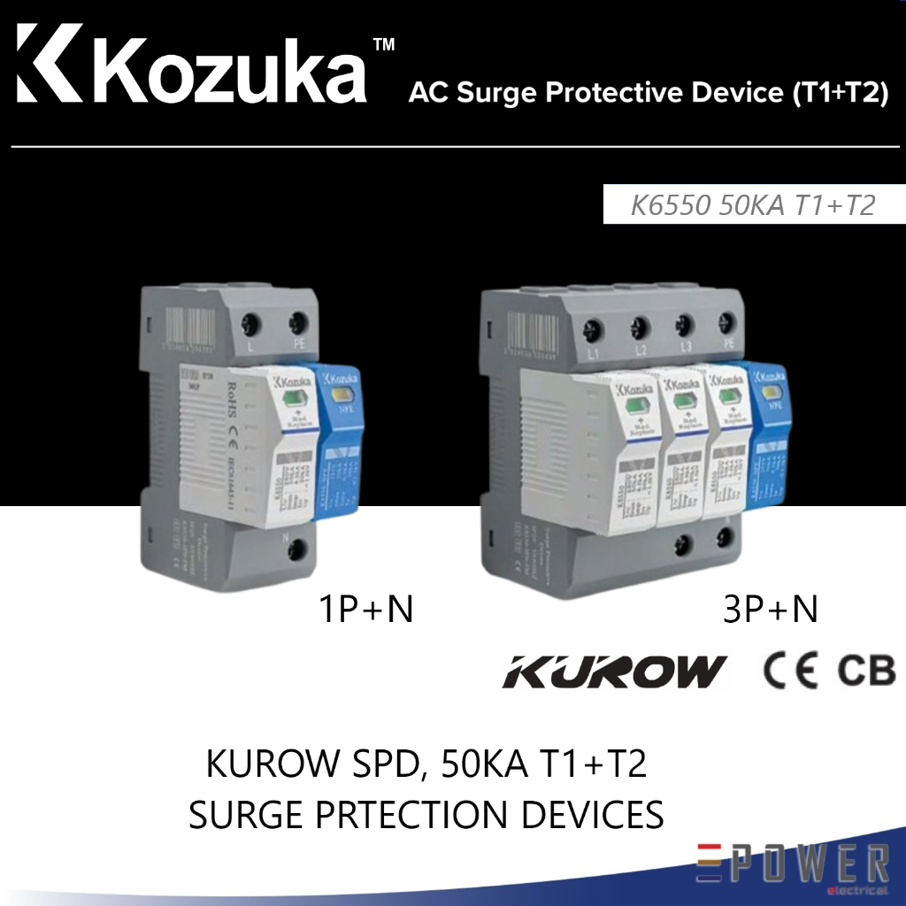KOZUKA KUROW SPD, 50KA T1+T2, 1P+N & 3P+N K6550 AC SURGE PROTECTIVE DEVICE | Shopee Malaysia