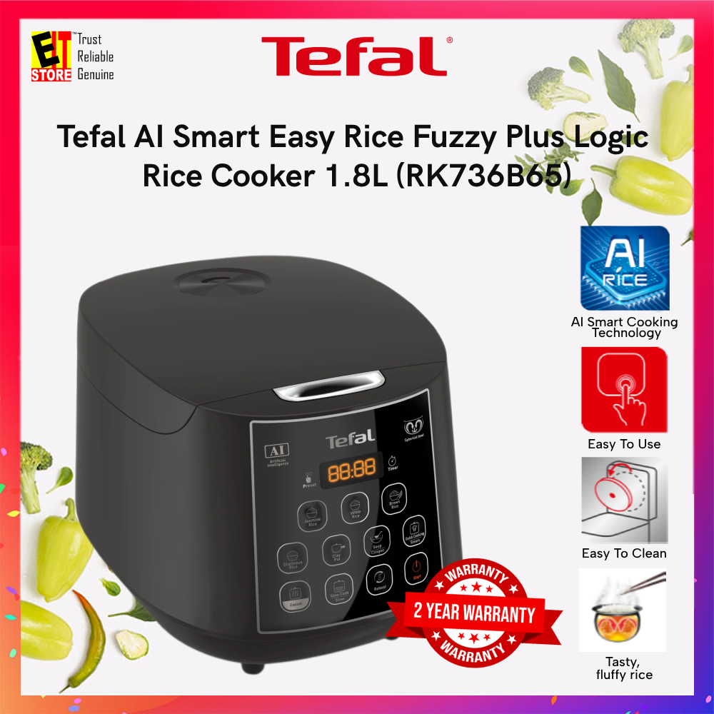 TEFAL EASY RICE & SLOW COOKER PLUS 1.8L ( RK736B ) RK736B65 | Shopee ...
