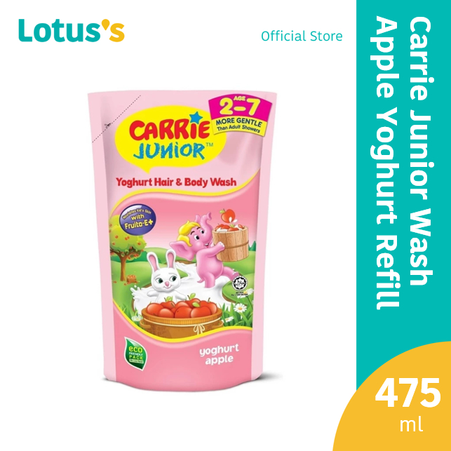 Carrie Junior Hair & Body Wash Apple Yoghurt Refill Pack 475g | Shopee Malaysia