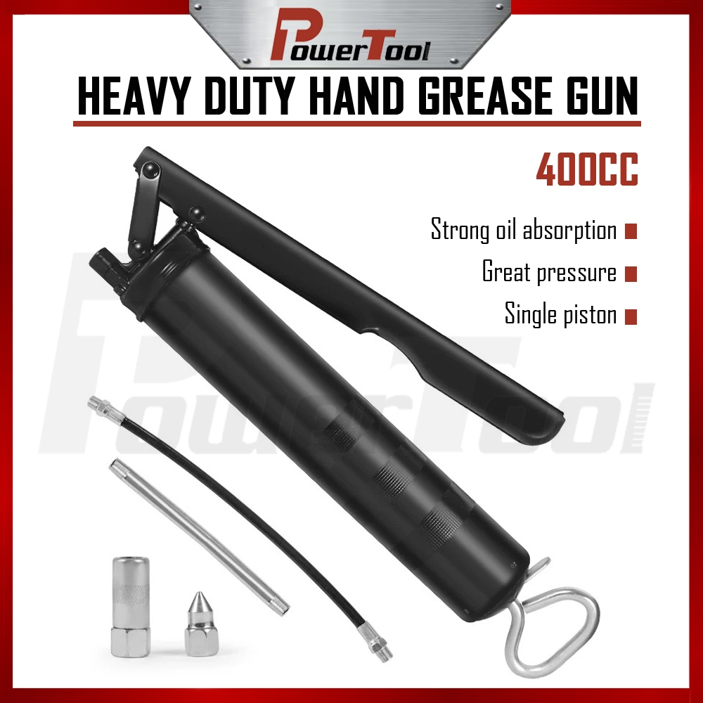 Manual Grease Gun Hand Lever Pump Flexible Hose Heavy Duty Flexible ...
