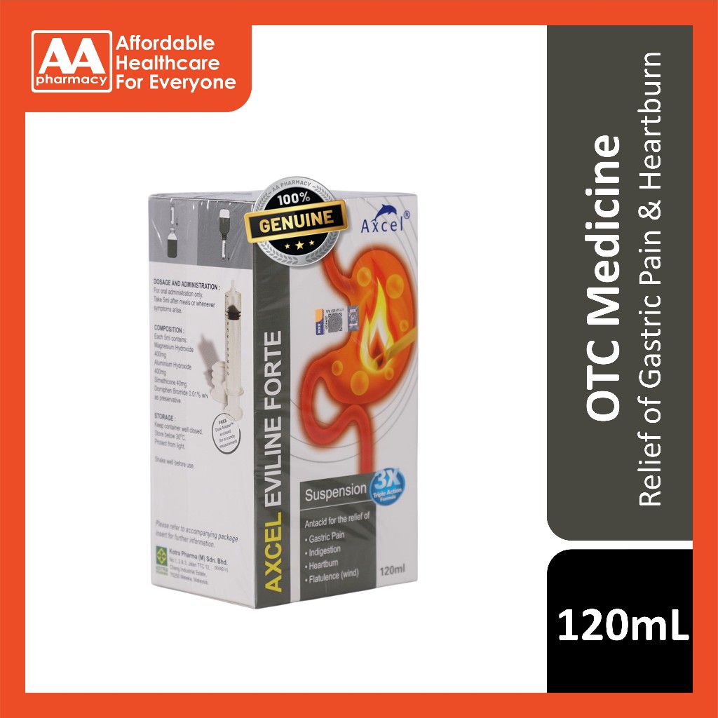 [CLEARANCE] [NO OUTER PLASTIC] Axcel Eviline Forte Suspension (Antacid ...