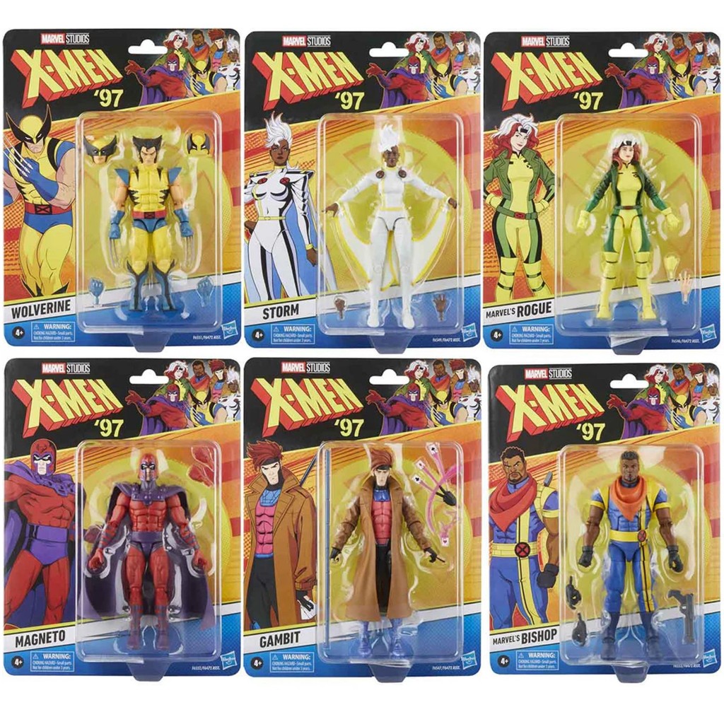 Hasbro Marvel Legends Retro 6 Inch Action Figure X-Men '97 (Wolverine/Magneto/Storm/Gambit/Rogue ...