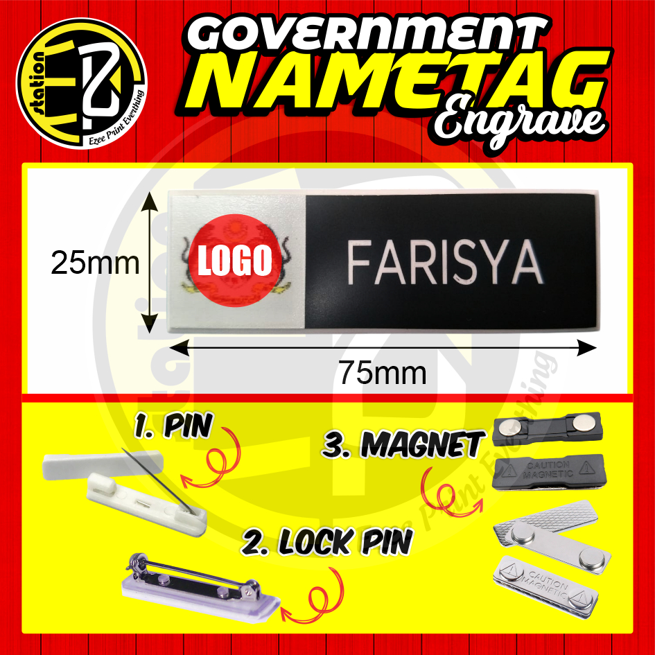 Nametag Engrave / Papan Tanda Nama GOV | Shopee Malaysia