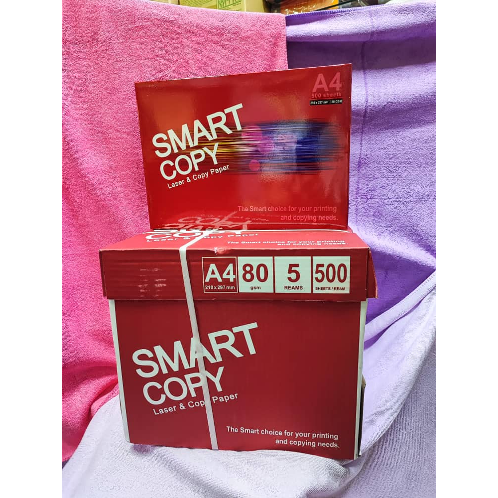 Smart Copy 80 gsm A4 5x500 Sheets/ream. Laser and Copy preference. Only ...
