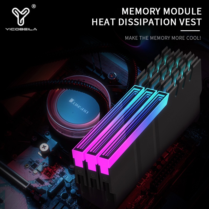 Yicobeila Ram Heatsink 5V ARGB Ram Module Heatsink Radiator PC Memory ...