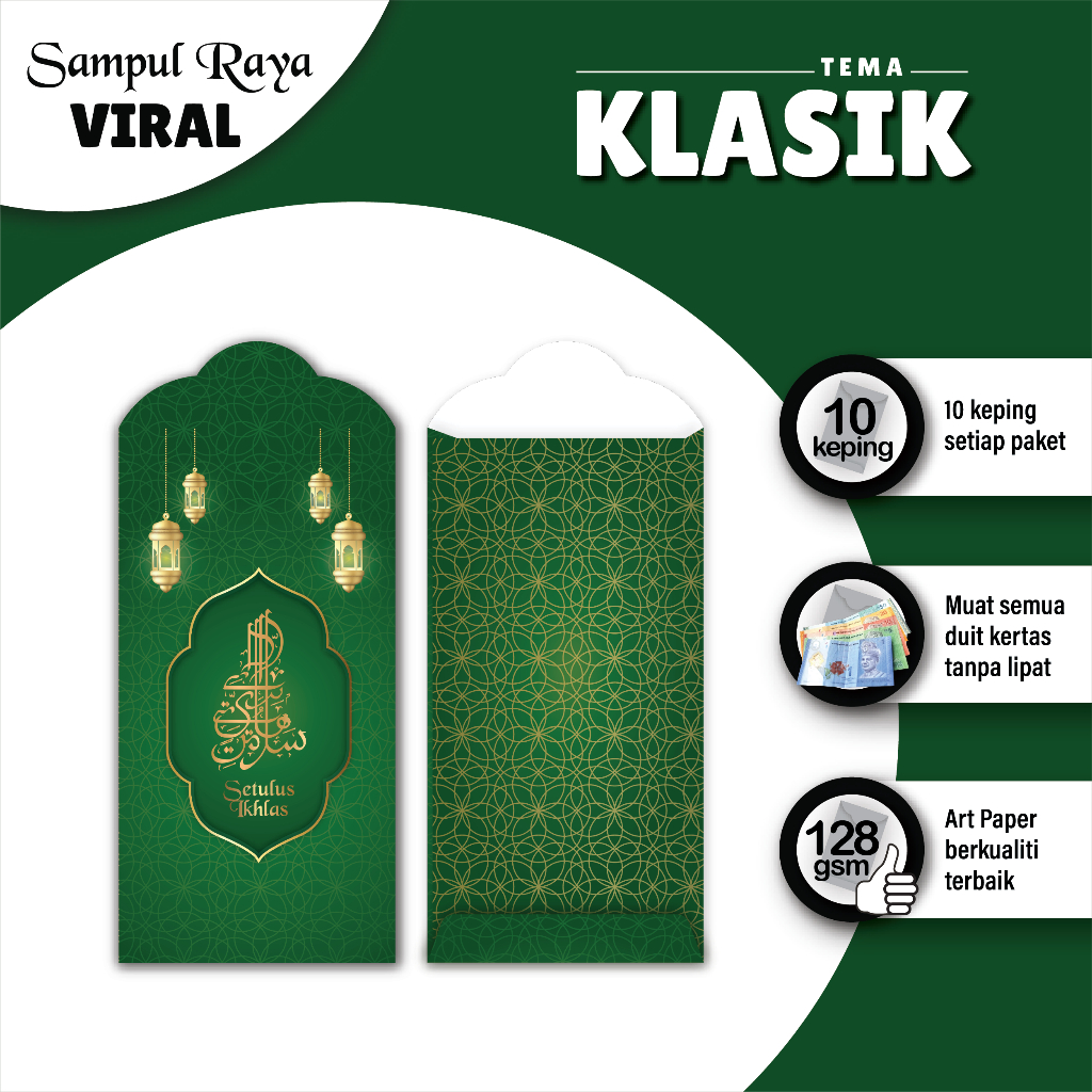 10pcs SAMPUL RAYA DUIT Viral Ready Stock TEMA KLASIK | Shopee Malaysia