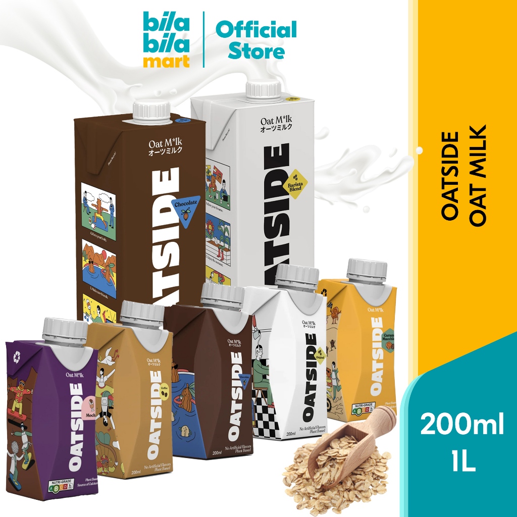 OATSIDE Oat Milk (Coffee, Chocolate, Original Barista Blend, Caramel ...