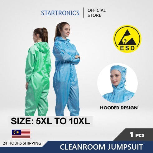 Cleanroom ESD antistatic Jumpsuit (Customize) coverall with hood ...