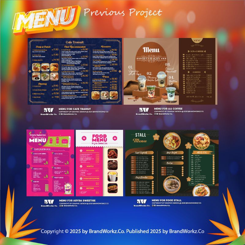 Menu Design/Menu Card/Design Service/Design | Shopee Malaysia