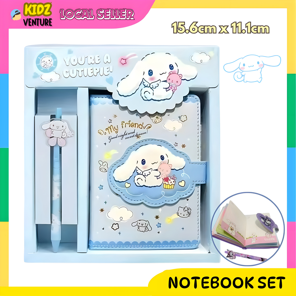(READY STOCK)Cinnamoroll Notebook Set Kid Children Reward Present Gift ...