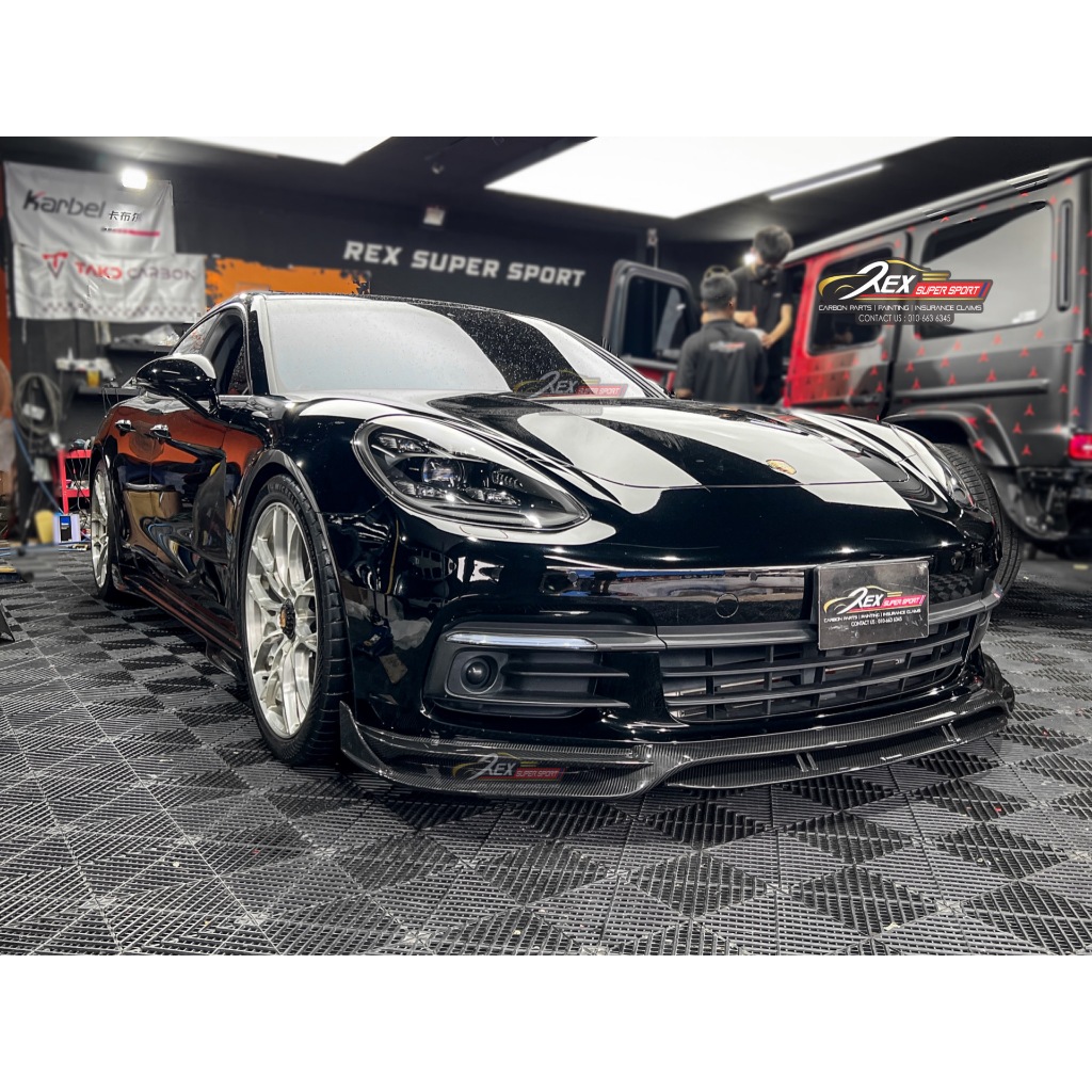 Porsche Panamera 971 TAKD Dry Carbon Front Lip Side Lip Rear Diffuser ...