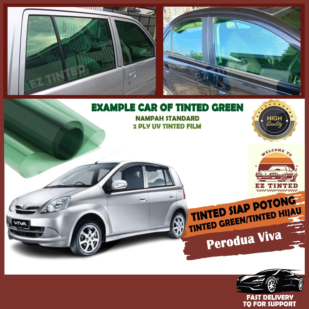 Perodua Viva_Full Set_TINTED CROMAX GREEN/HIJAU Tinted/Tinted Kereta ...