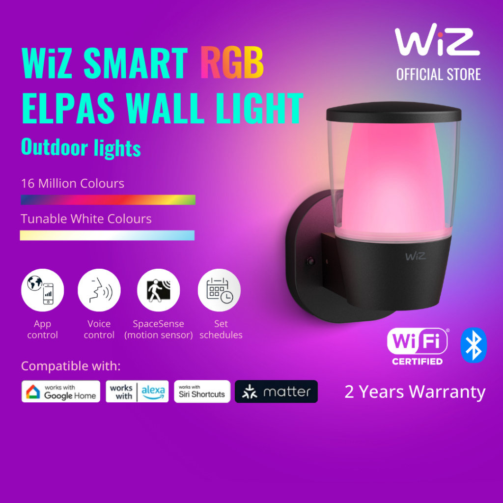 WiZ Outdoor Elpas Wall Light | Shopee Malaysia