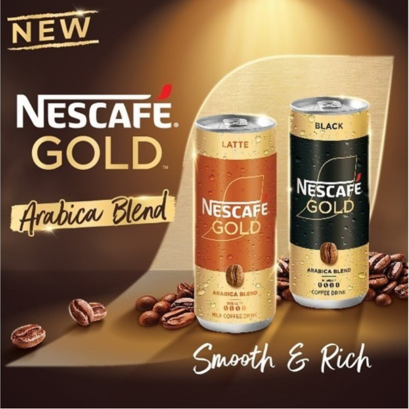 [READY STOCK] NESCAFE GOLD LATTE CAN 4x240ML / NESCAFE GOLD BLACK CAN ...