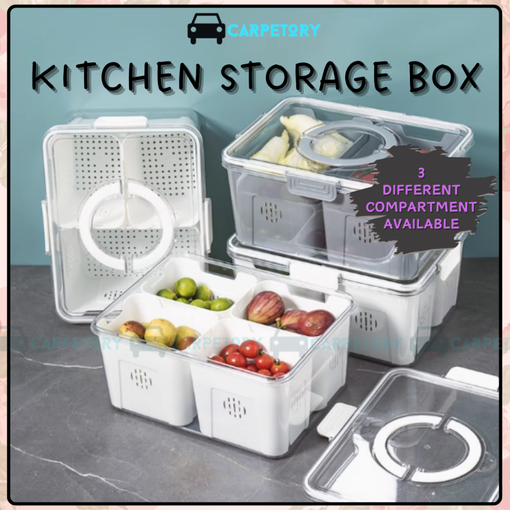 PET MultiBox 4 Tall Compartment Fresh-keeping Box Refrigerator Handheld ...