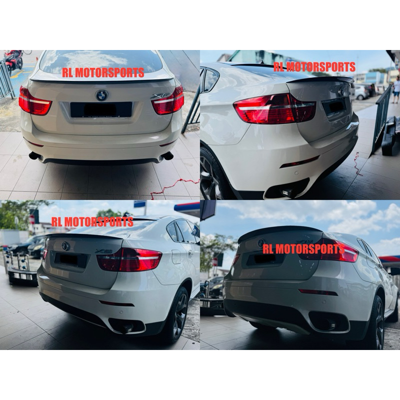 BMW E71 X6 carbon fiber m sport performance rear trunk spoiler lip 2008 ...
