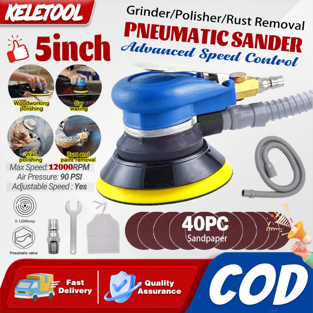 5 Inch Air Sander Polish Machine Sand Paper Air Polisher Mesin Polish ...