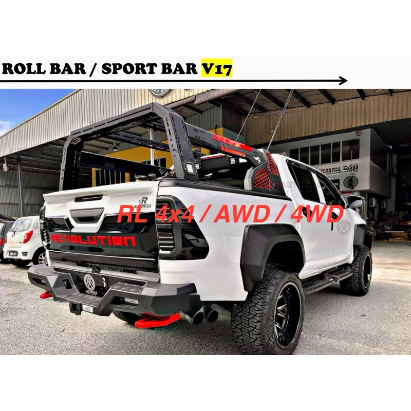 EAGLE V17 rear roll sport bar hilux VIGO REVO ROGUE FORD RANGER T6 T7 ...