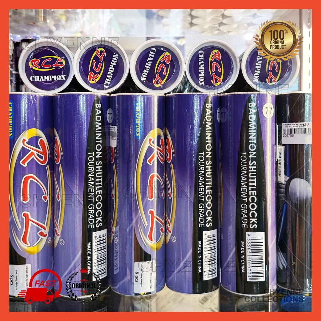 Original RCL Champion Shuttlecocks • Tournament Badminton 1 Tube Bulu ...